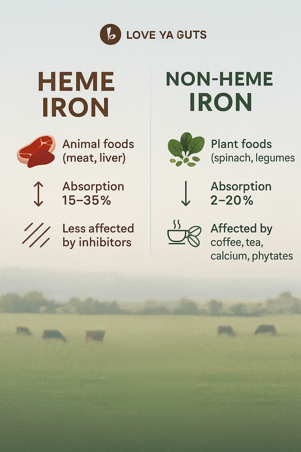 Heme Iron vs Non-Heme Iron: Absorption, Food Sources, and the Gentle W ...